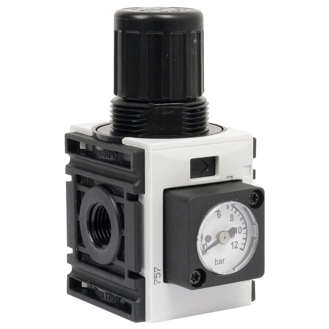 DRUKREG. G1/4 8 BAR MAN. Ø27 BG0 - | Q Plus B.V.